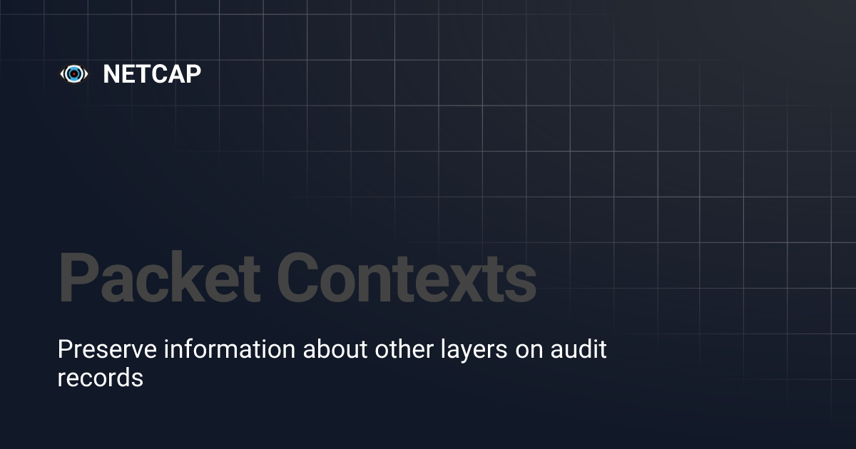Packet Contexts | master | NETCAP